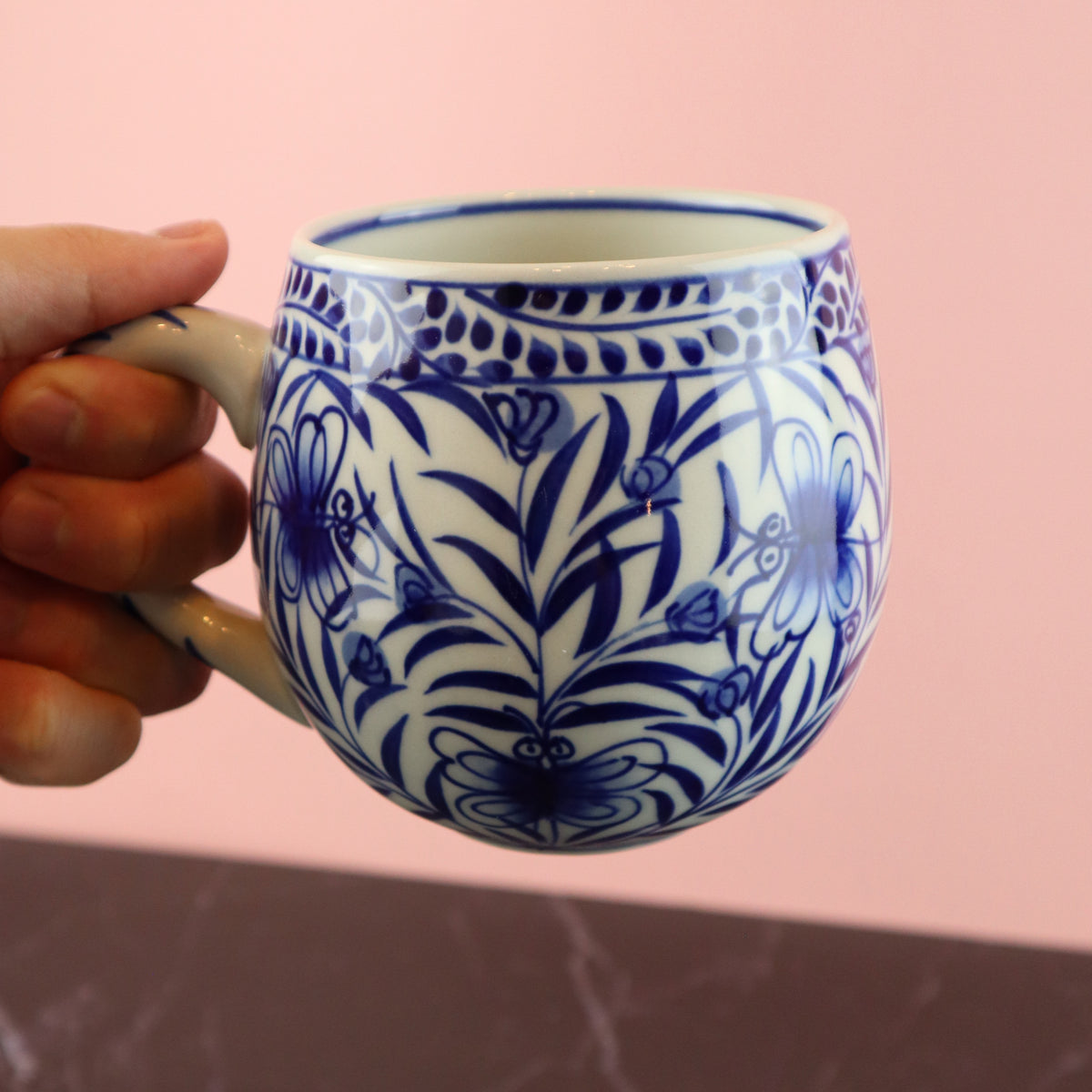 VIETNAMESE BAT TRANG BLUE DRAGONFLY TOASTY MORNING MUG – Pandan Market